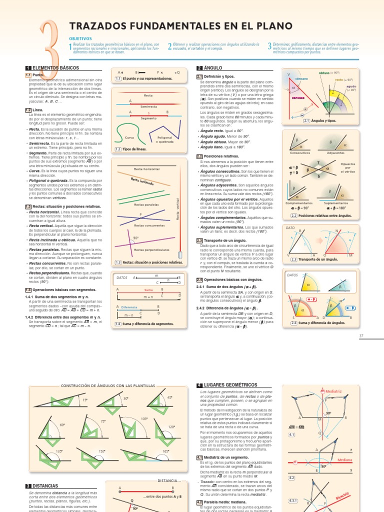 Trazados Fundamentales | PDF | Línea (geometría) | Perpendicular