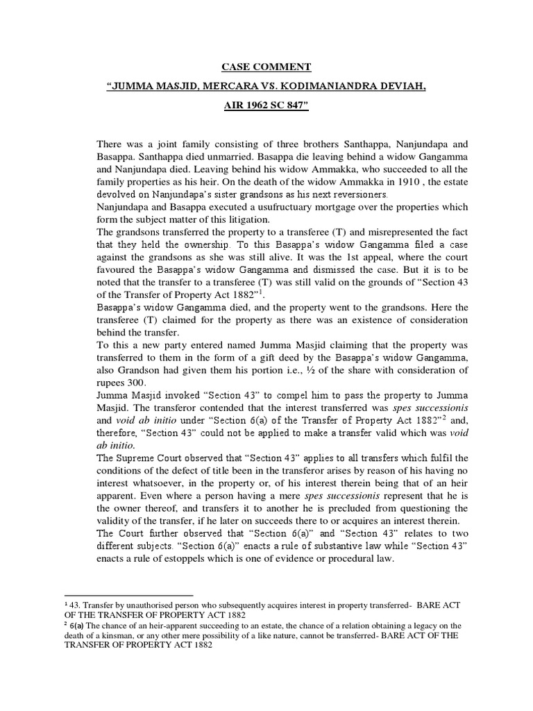 Case Comment | PDF | Estoppel | Property