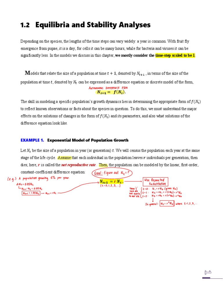 Chapter 1.2 - Equilibria and Stability | PDF | Stability Theory ...