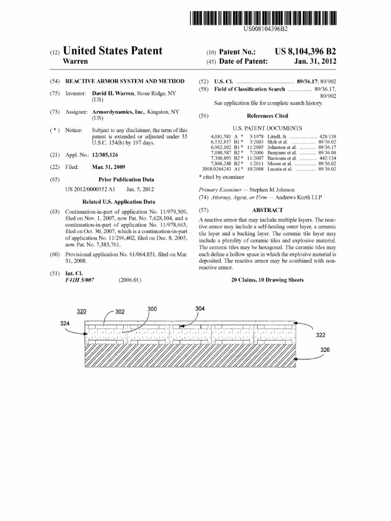 United States Patent (10) Patent No.: US 8,104,396 B2 | PDF | Rocket ...