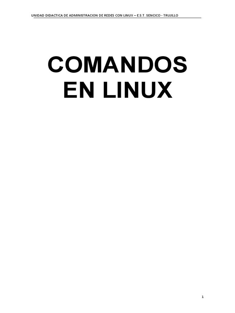 Comandos Mas Usados Linux | PDF | Archivo de computadora | Sistema de ...