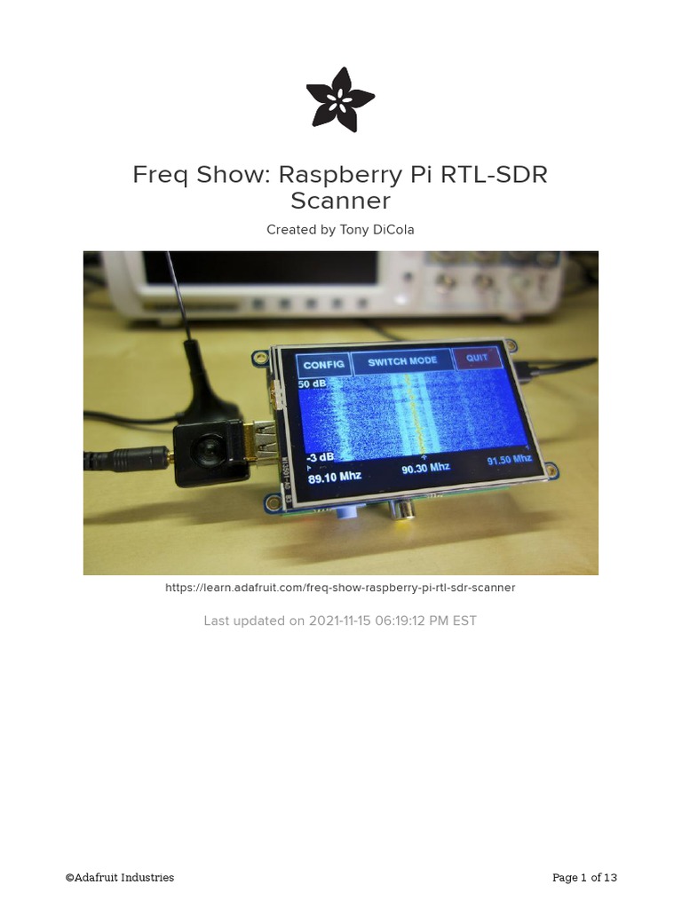 Freq Show Raspberry Pi RTL SDR Scanner | PDF | Software Defined Radio | Radio