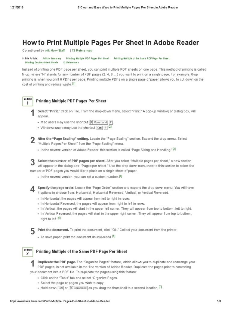 3 Clear and Easy Ways To Print Multiple Pages Per Sheet in Adobe Reader ... 3 Clear and Easy Ways To Print Multiple Pages Per Sheet in Adobe Reader ...
