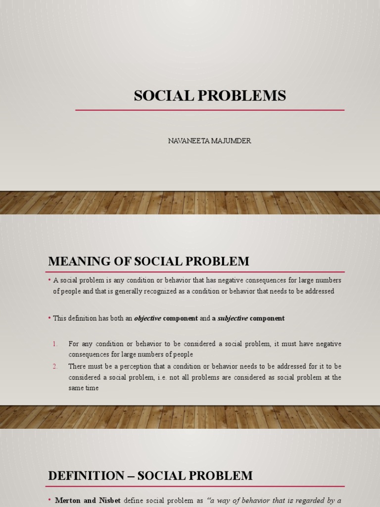 Understanding Social Problems in Sociology | PDF | Deviance (Sociology ...