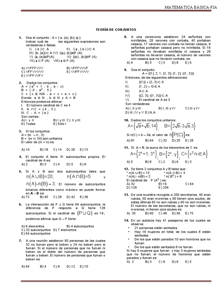 Sesion1Cjtos - FIA | PDF | Lógica | Lógica matemática