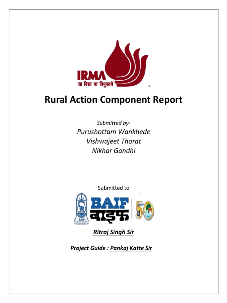 Rac Report Khed Team | PDF | Agriculture | Irrigation