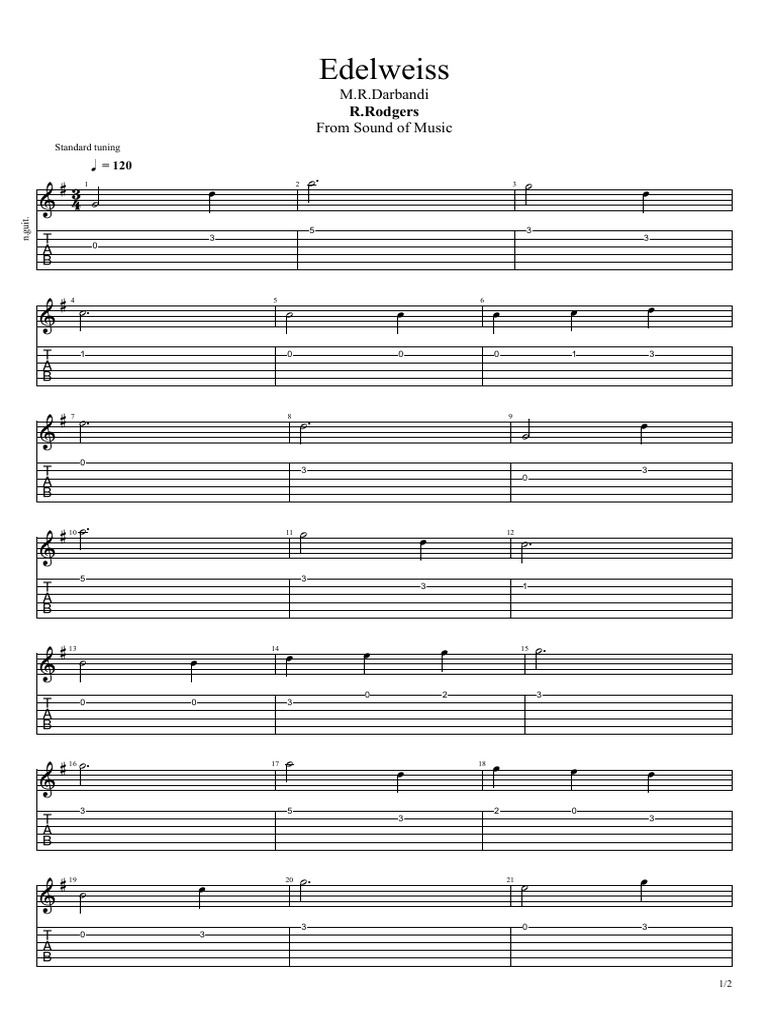 Edelweiss: M.R.Darbandi From Sound of Music | PDF | Compositions