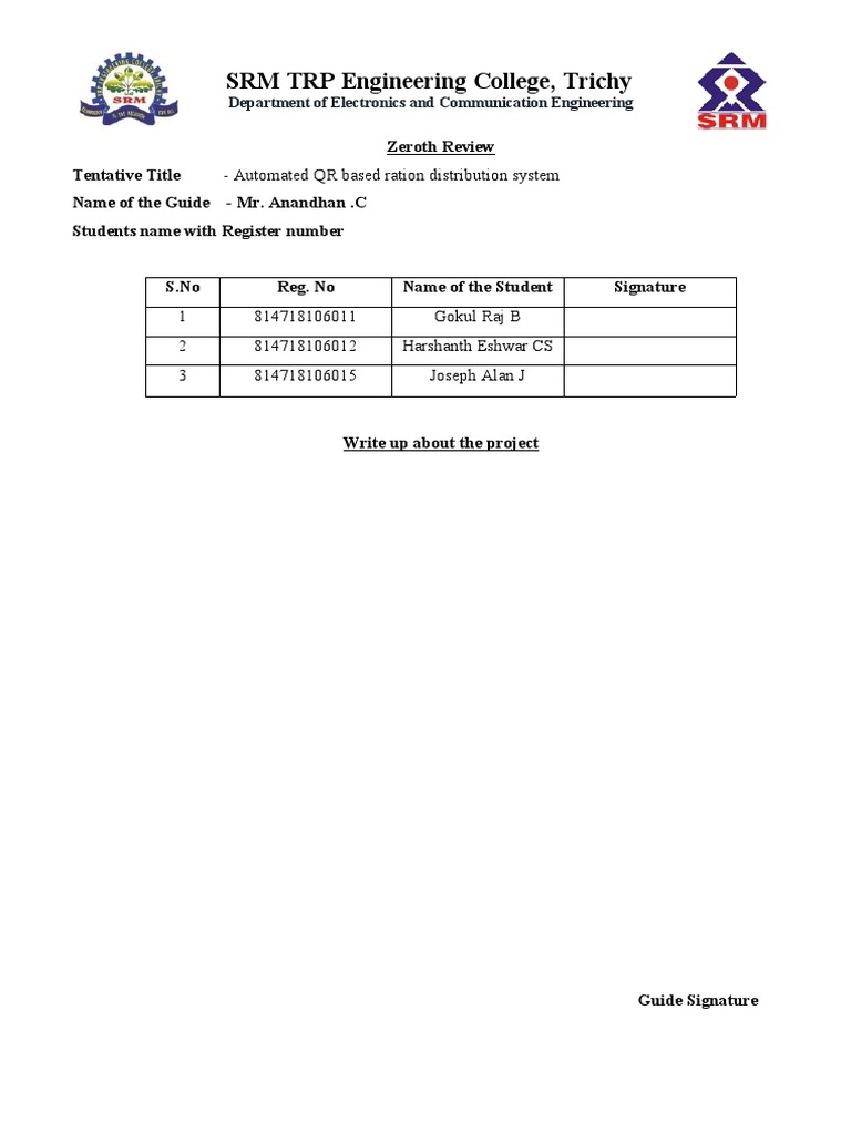 Zeroth Review Format | PDF