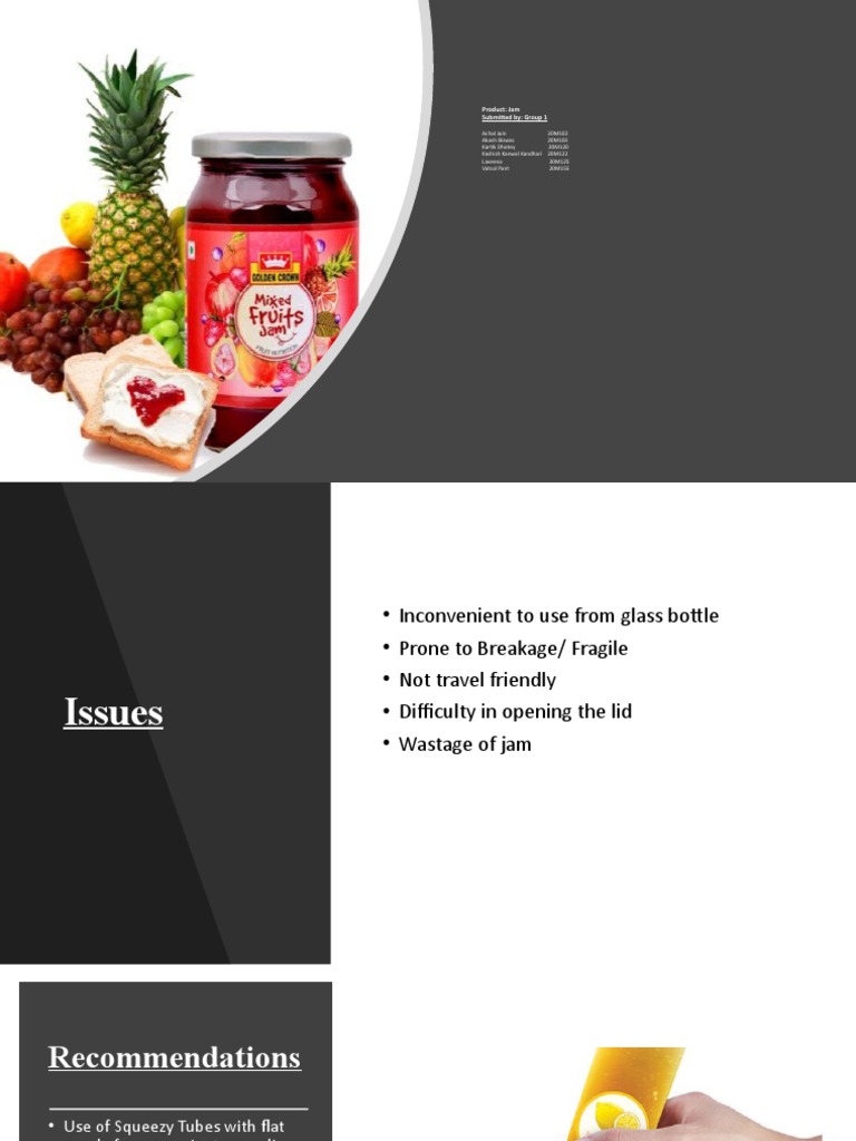 Product: Jam Submitted By: Group 1 | PDF | Wellness