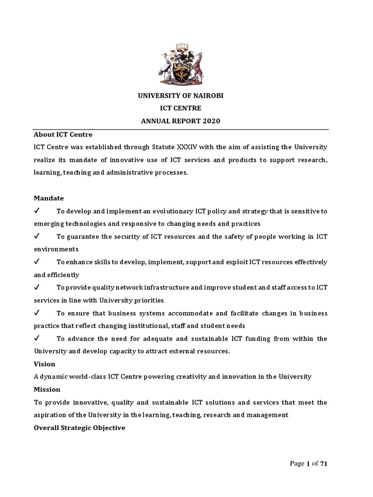 ICT Centre Annual Report - 2020 - V2-2 | PDF | Call Centre ...