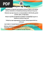 DepEd Misyon, Visyon, Core Values | PDF
