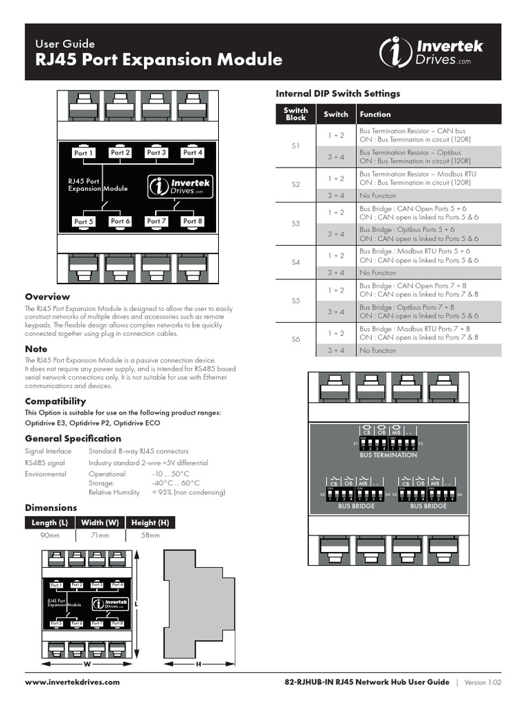 RJ45 Port Expansion Module: User Guide | PDF | Network Switch ...