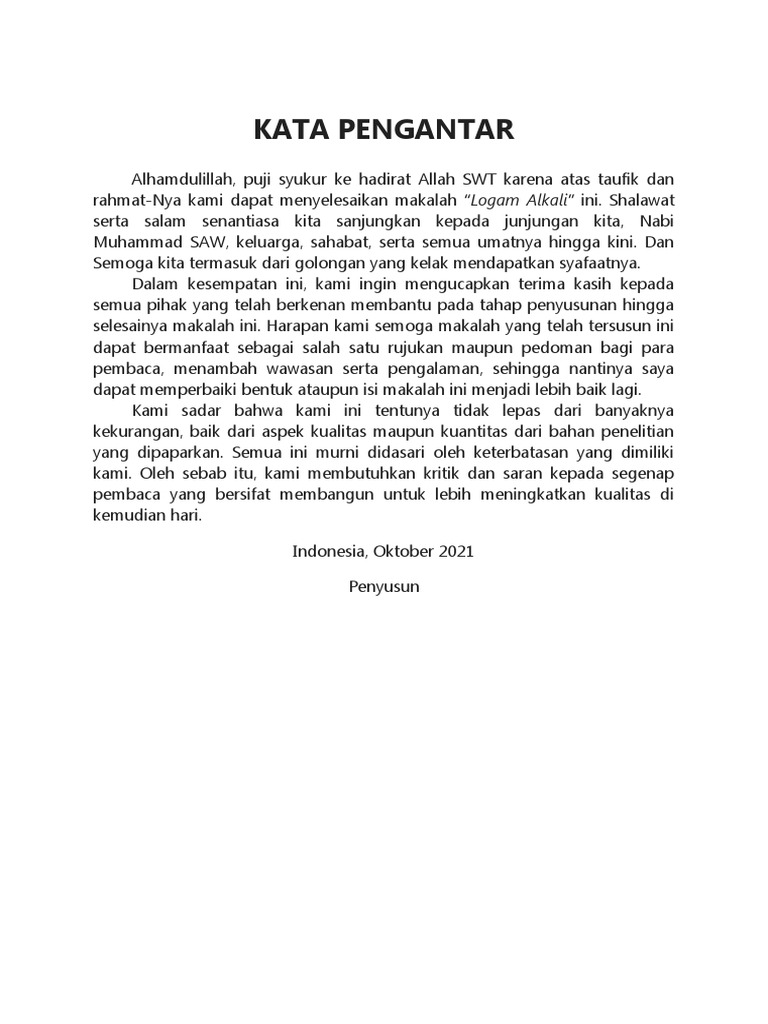 Kata Pengantar | PDF