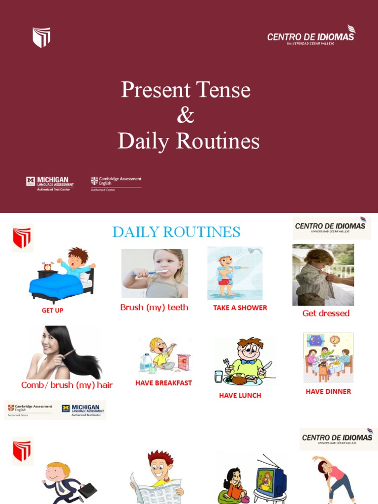 Present Tense & Daily Routines | PDF | Linguistics