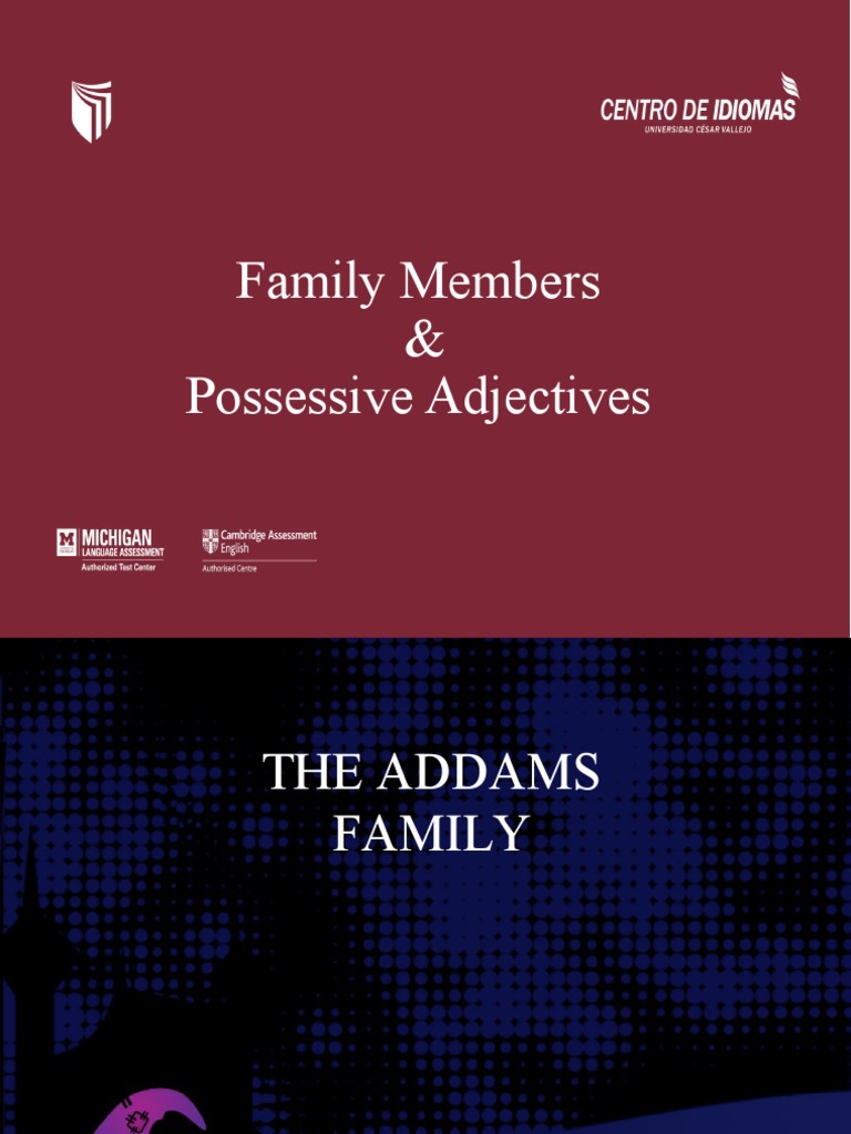 Session 8 - Family Members - Possessive Adjectives | PDF | Fictional ...