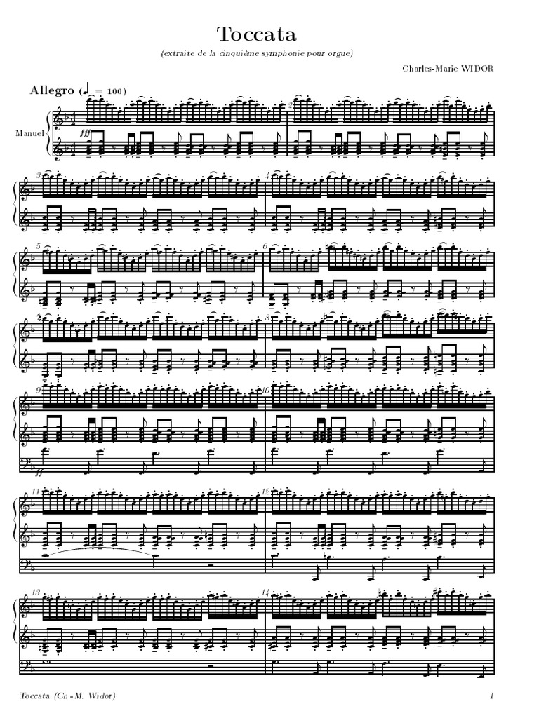 Charles Maria Widor - Toccata | PDF