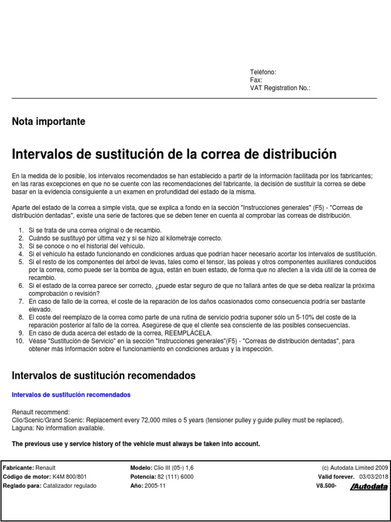 Clio LLL 1.6 K4M | PDF | Tornillo | Propulsión