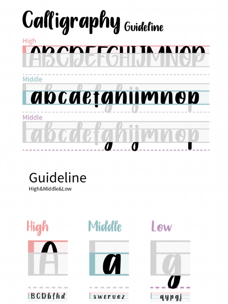 1 Calligraphy guideline Intro | PDF