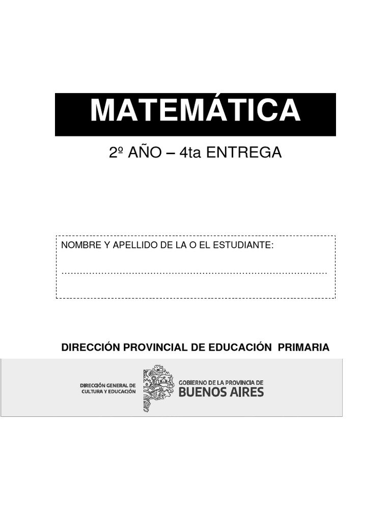 MATEMÁTICA - Cuarta Entrega 2° AÑO | PDF | Dinero | Economias