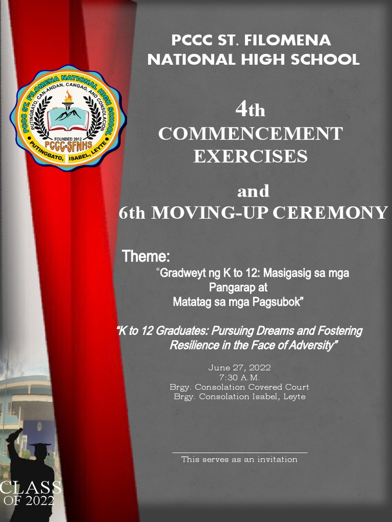 TH Commencement Exercises And: 6Th Moving-Up Ceremony | PDF
