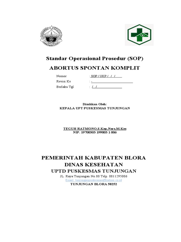 SOP Abortus Spontan Komplit | PDF