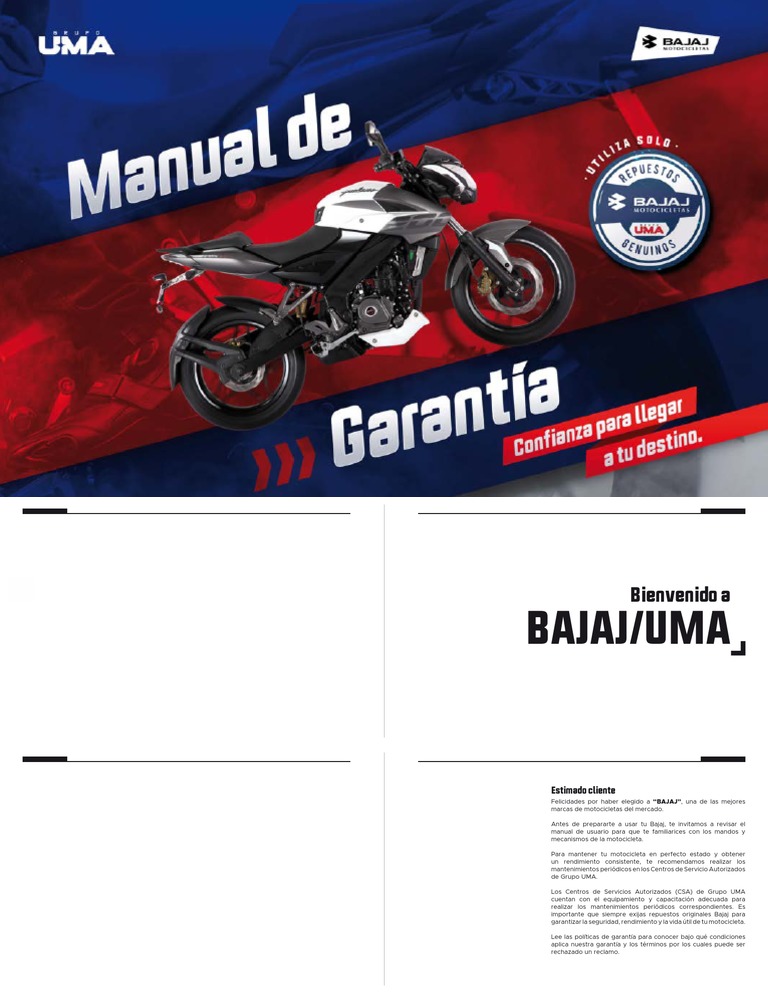 Manual Bajaj | PDF | Póliza de seguros | Motocicleta