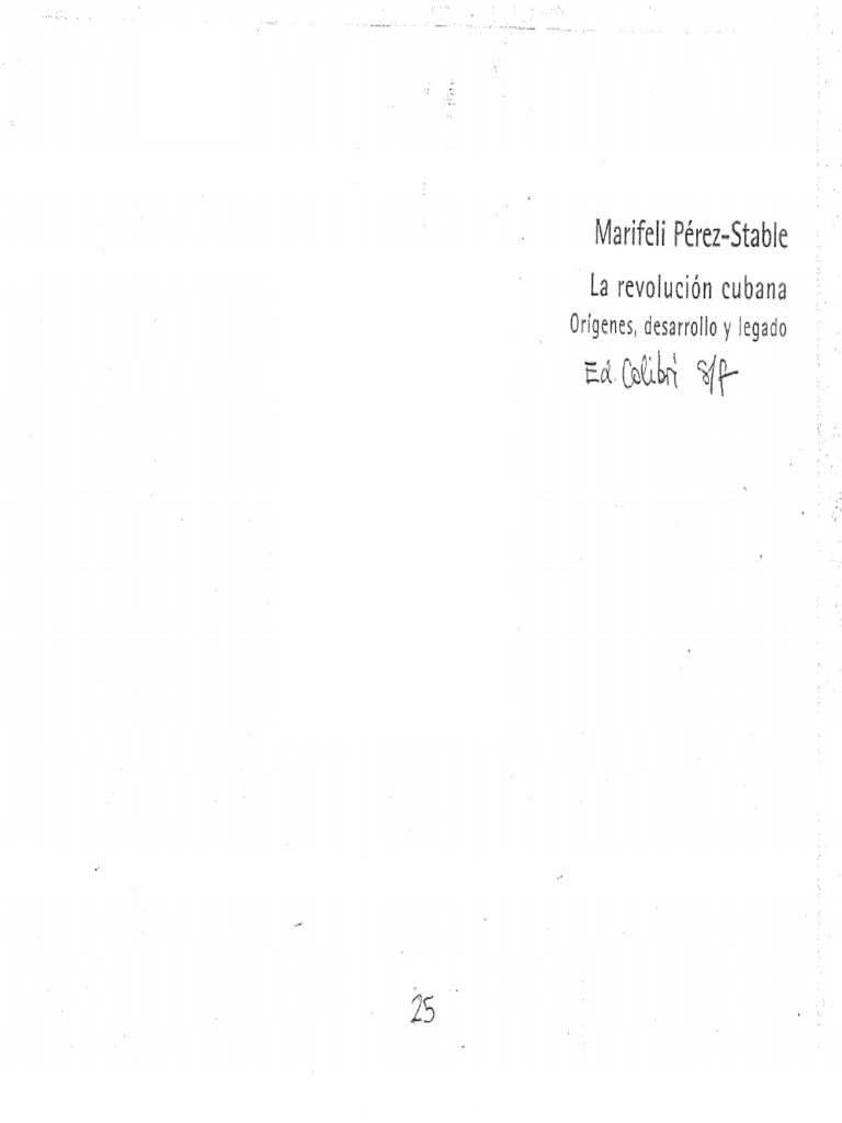 Perez Stable - La Revolución Cubana | PDF