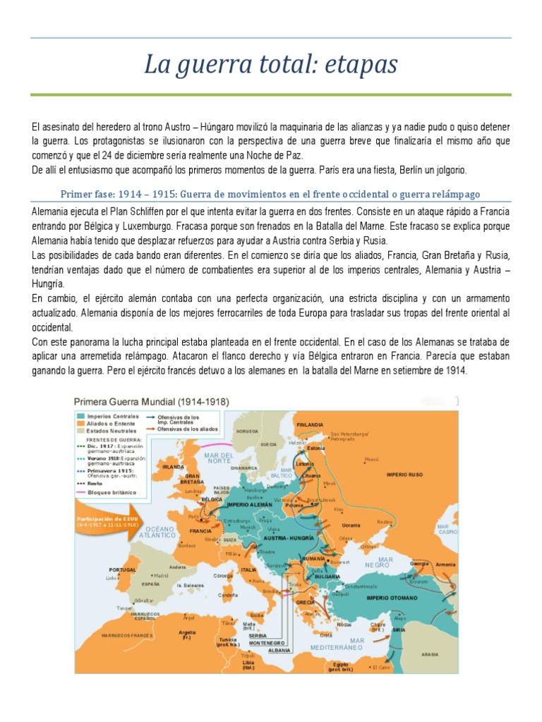 Guerra Total Etapas | PDF | Guerra de trincheras | Frente Occidental ...