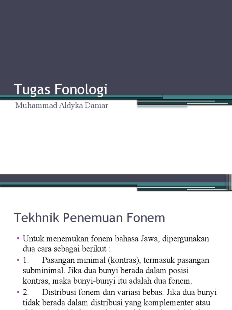 Tugas Fonologi | PDF