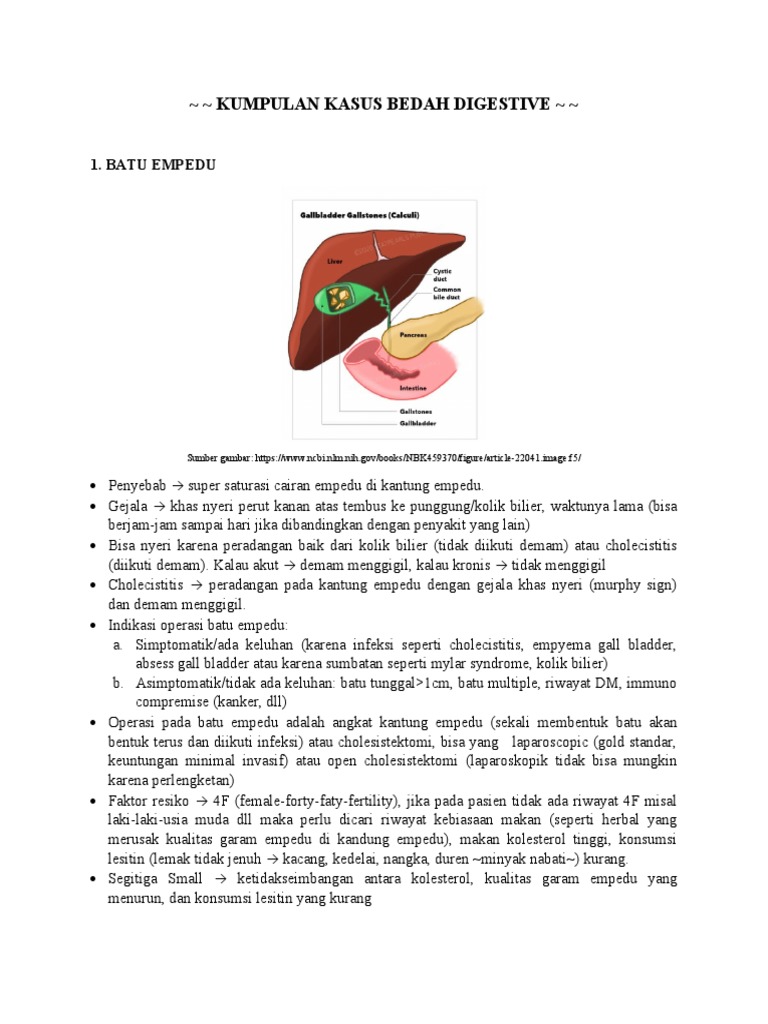 Rangkuman Kasus Bedah Digestive | PDF