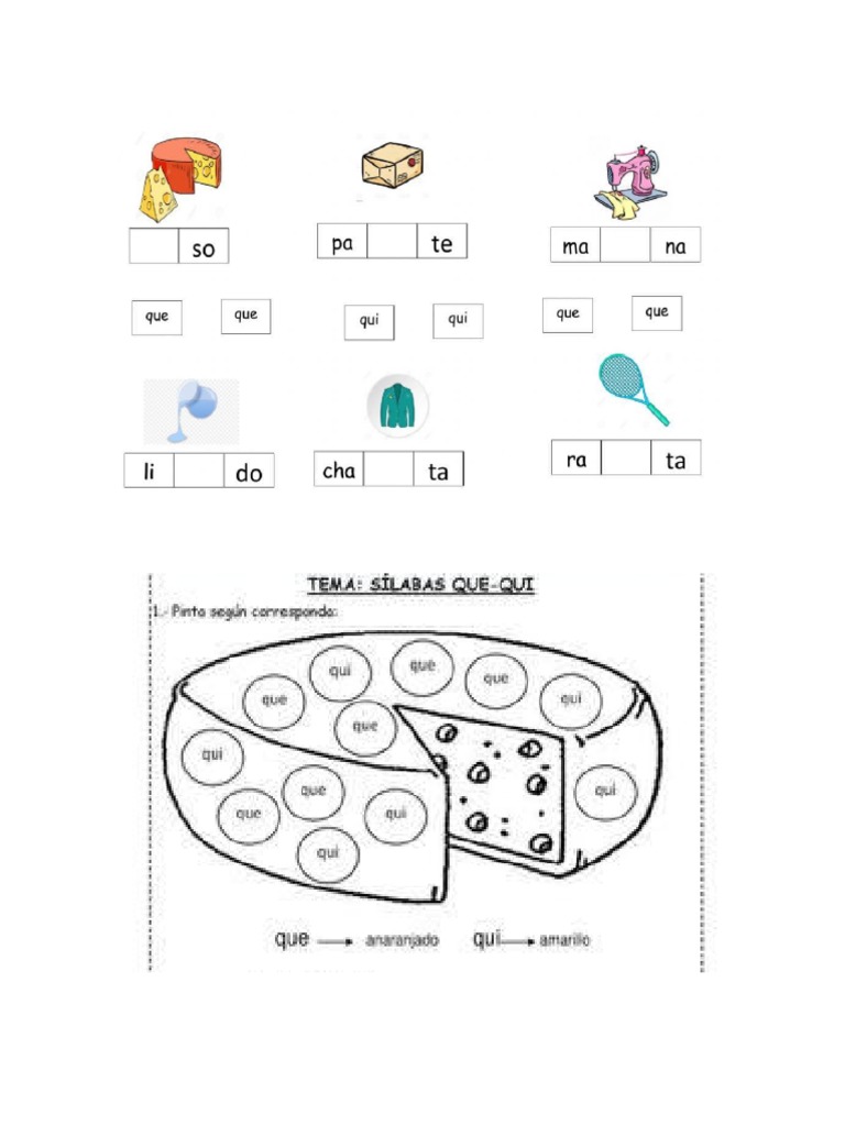actividades fonema que qui | PDF