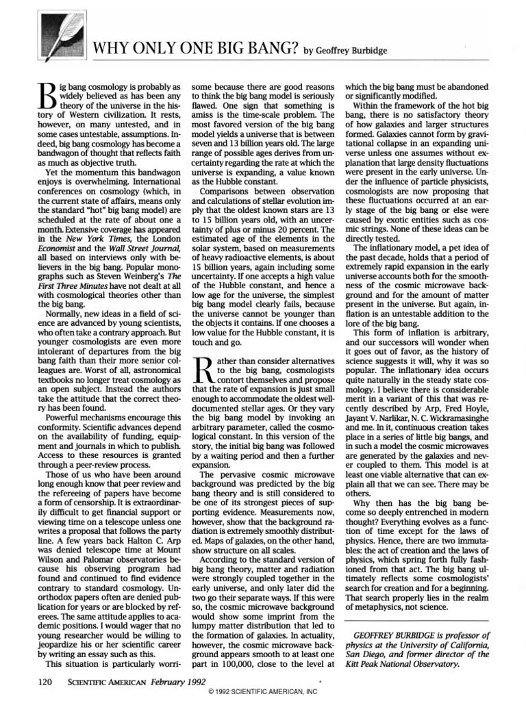 Why Only One Big Bang | Download Free PDF | Big Bang | Physical Cosmology