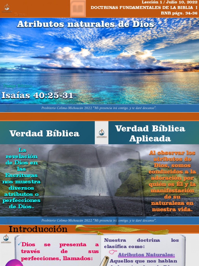 L1a. Atributos Naturales de Dios | PDF | Dios | Omnipotencia