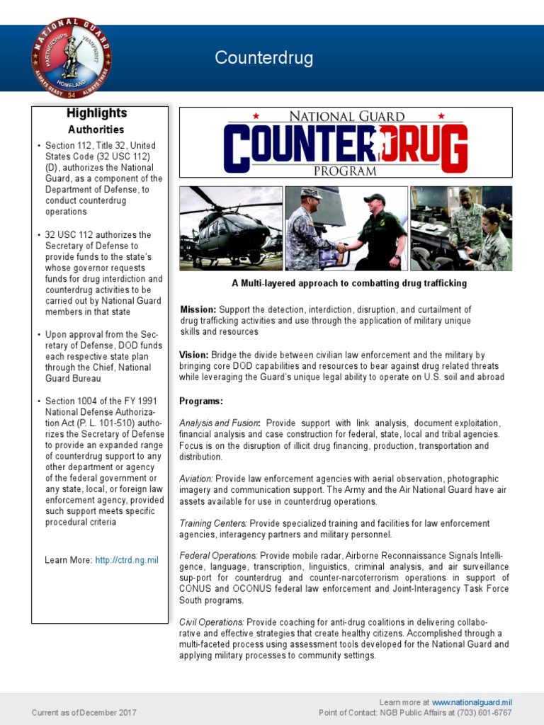 Counterdrug Fact Sheet (Dec. 2017) | PDF | United States Department Of ...