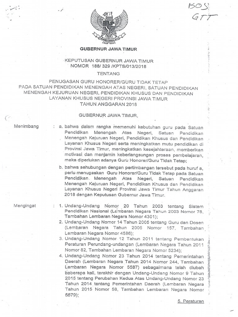 SK GUB GTT JaTim 2018 | PDF