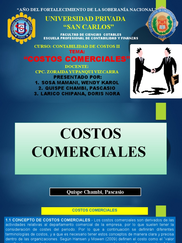 Casos Prácticos - Costos Comerciales Grupo 8 | PDF | Costo | Business