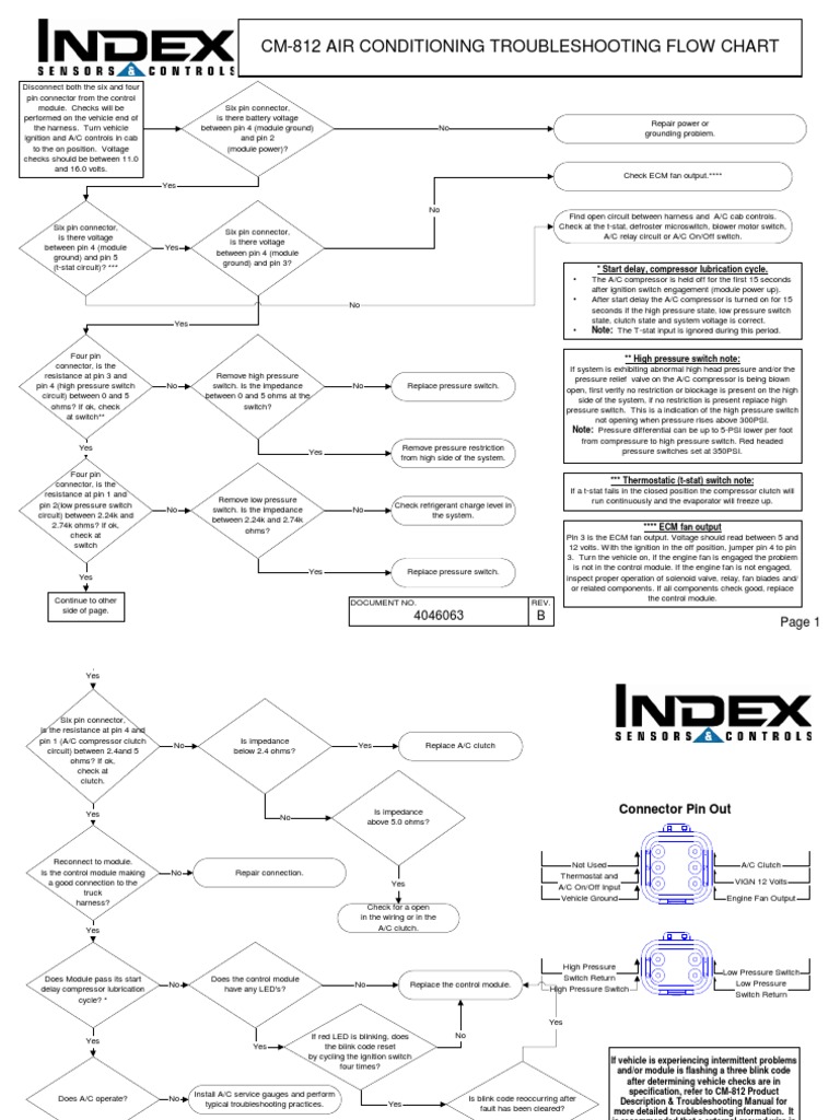 CM812 Troubleshooting Flow Chart B | Download Free PDF | Switch ...