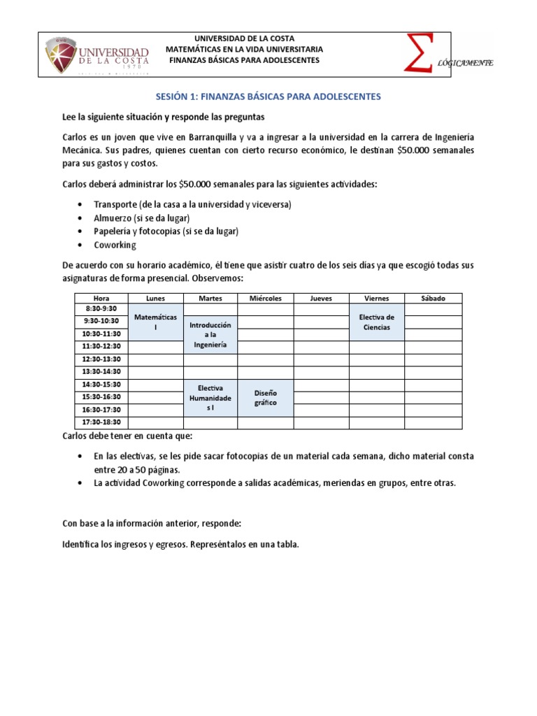 Sesión 1. Actividad Práctica | PDF