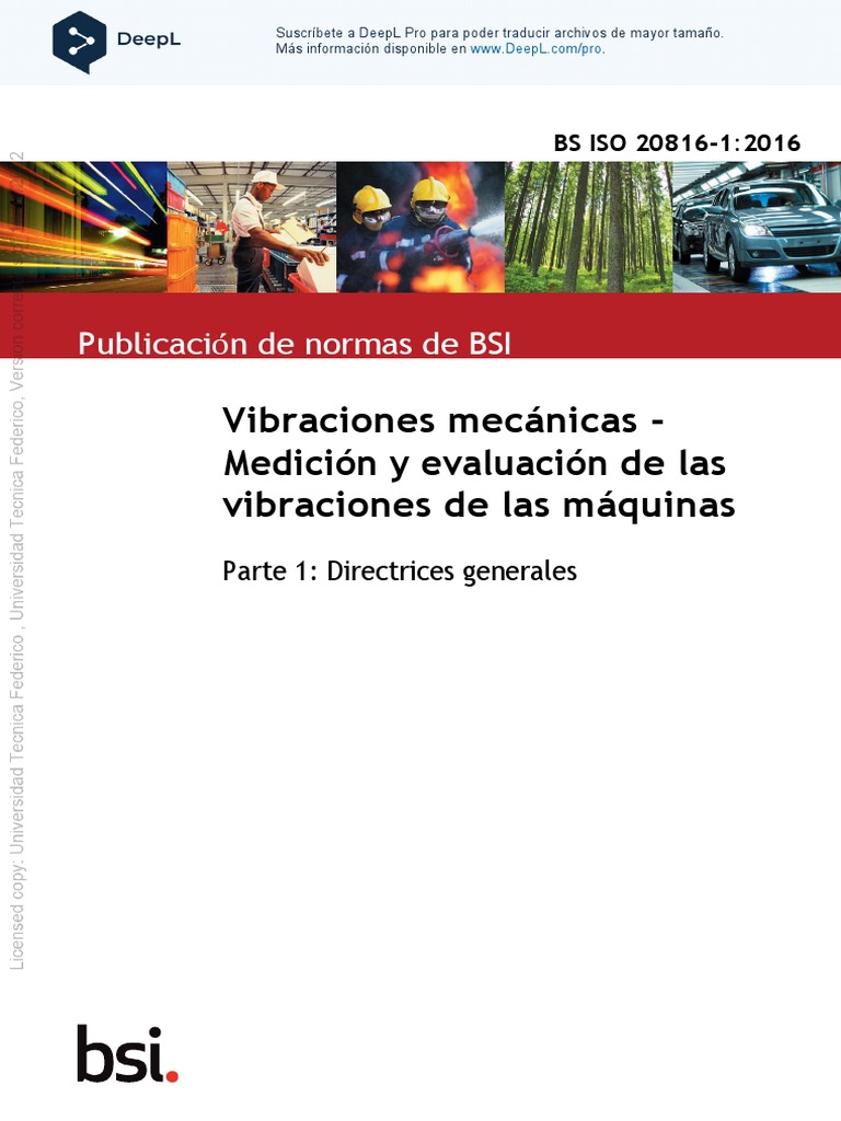 ISO 20816-1-2016 Es - Unlocked | PDF | Rodamiento (Mecánico) | Medición