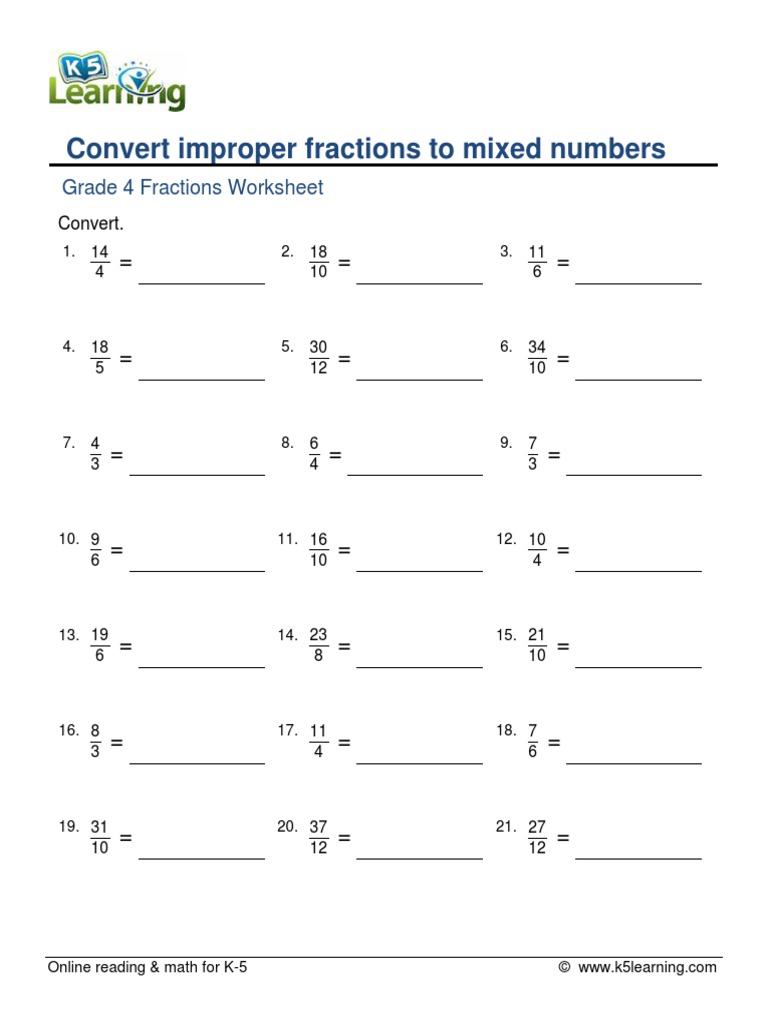 grade-4-improper-fractions-to-mixed-numbers-d | PDF | Signal Processing ...