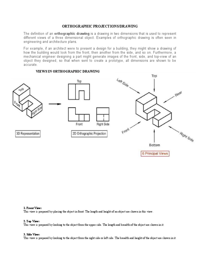 ORTHOGRAPHIC PROJECTIONS Lesson 1 g8 | PDF