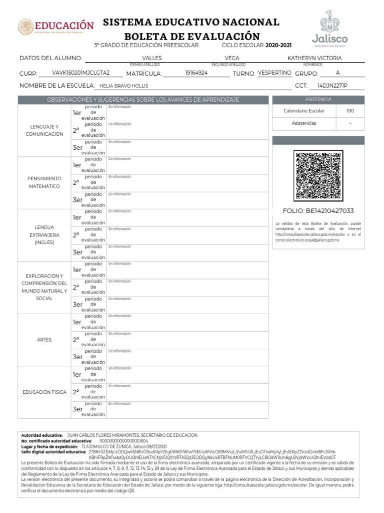 Boleta Final VALLES VEGA KATHERYN VICTORIA | PDF | Evaluación