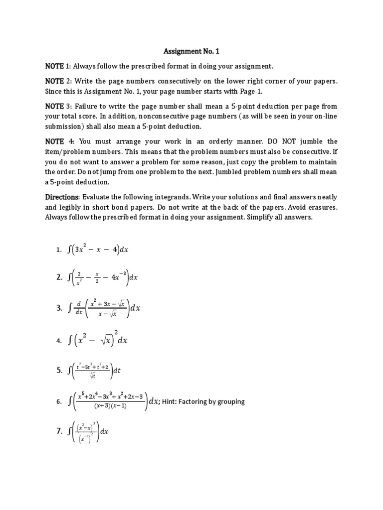 Assignment No. 1 | PDF