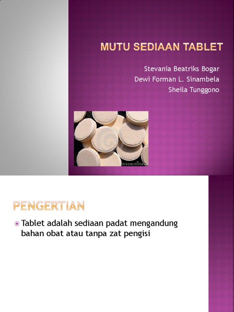 Mutu Sediaan Tablet | PDF
