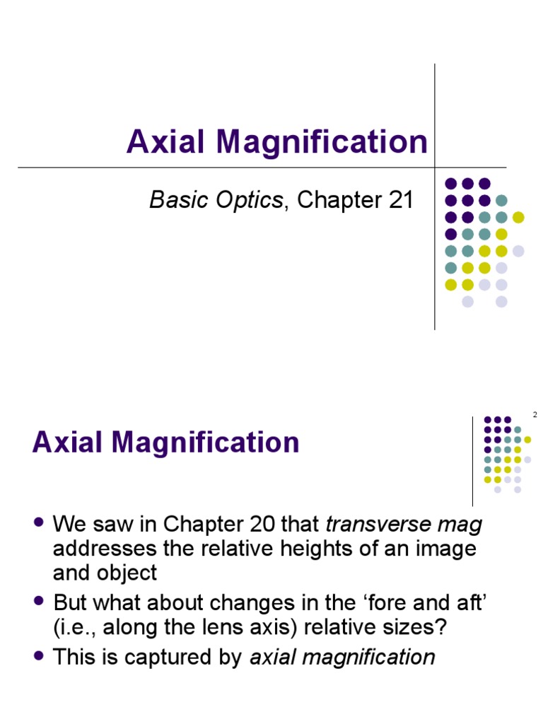 Axial Magnification: Basic Optics, Chapter 21 | PDF | Electrodynamics ...