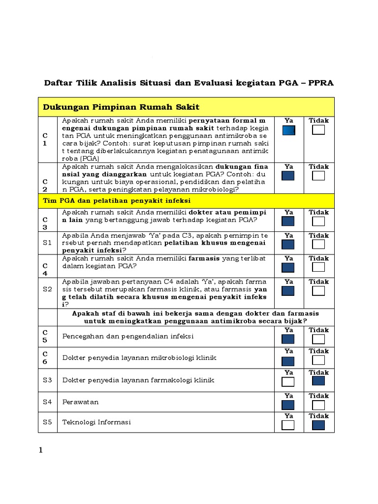 Lampiran Daftar Tilik Pga Ppra | PDF