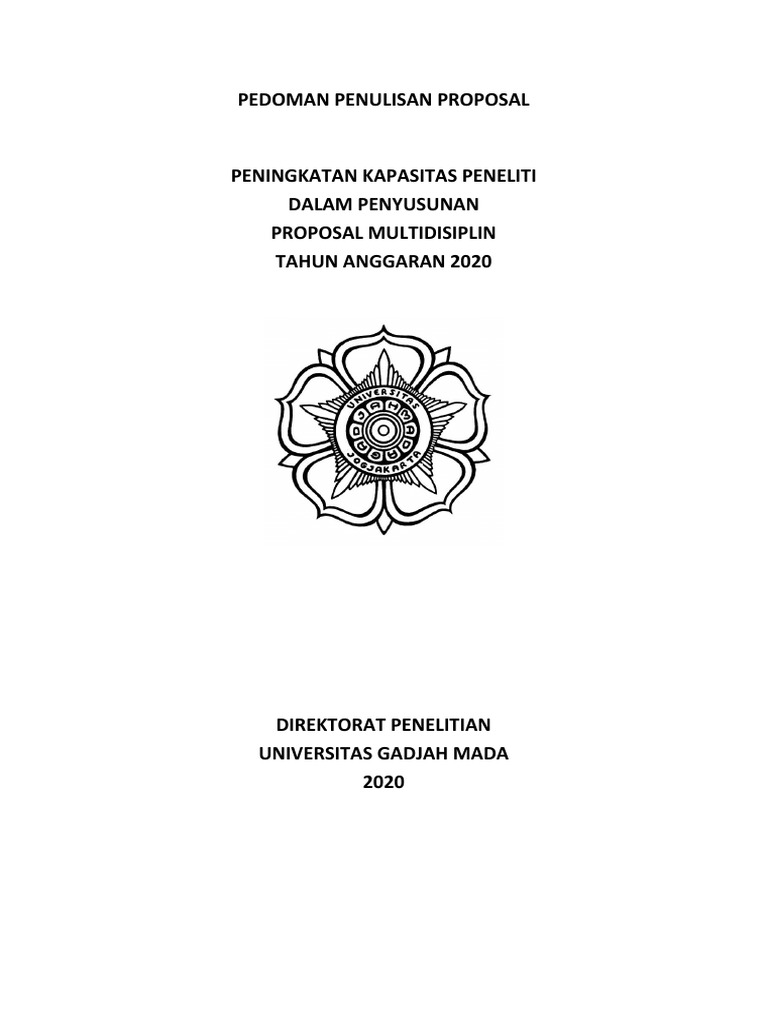 Panduan Proposal Multidisiplin Batch 1 TA 2020 2 | PDF | Bisnis