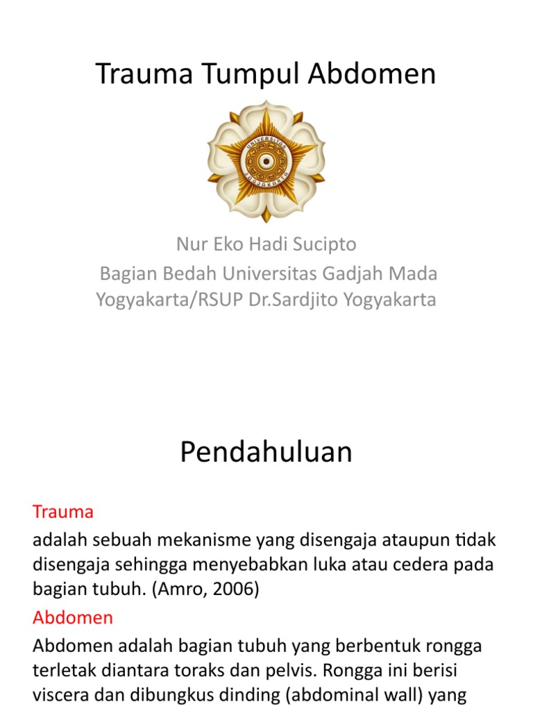 Trauma Tumpul Abdomen Dr. Hadi | PDF