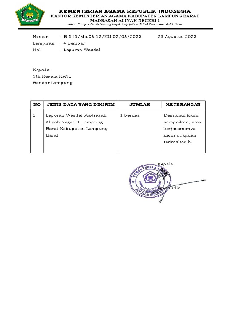 Laporan Wasdal | PDF