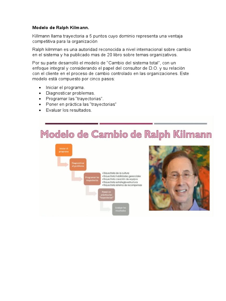 Modelo de Cambio de Ralph Kilmann | PDF
